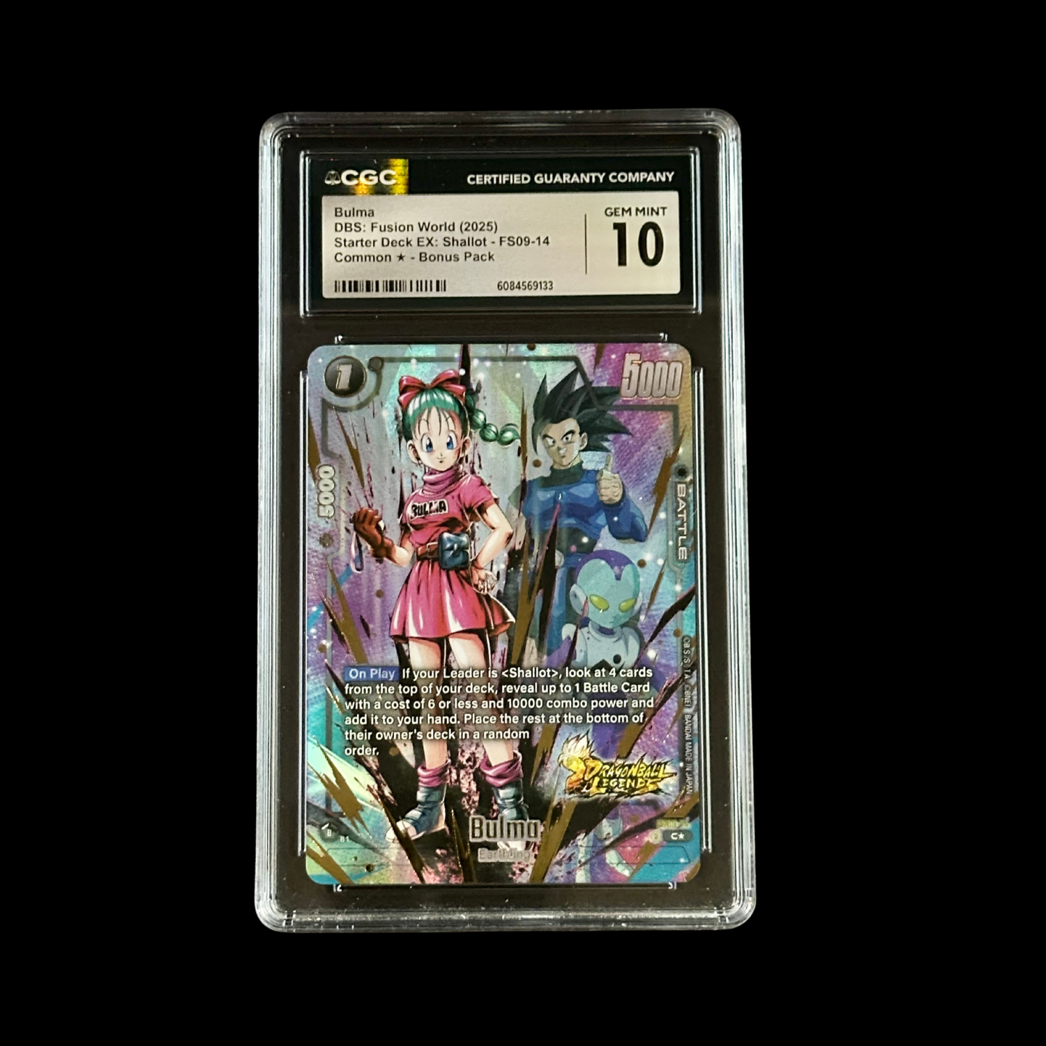 Dragon Ball Super Fusion World Slab Bulma FS09 14 CGC 10 Gem 2025 Dragon Ball Super Fusion World Slab Bulma FS09 14 CGC 10 Gem 2025